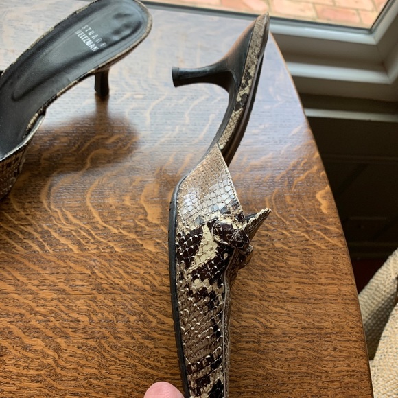 Stuart Weitzman | Shoes | Stuart Weitzman Snake Mule Kitten Heel | Poshmark